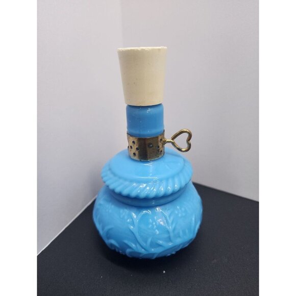 Avon | Accents | Vintage Avon Blue Slag Milk Glass Lantern Shaped ...